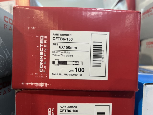 CF 6 X 150mm Stud Thru Bolts 100pcs | Hume